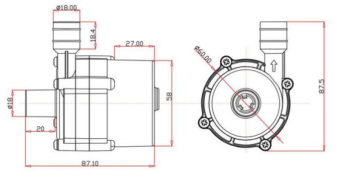 PWM Speed Control Brushless DC Motor Water Pump 12v For Coolant Circulation PWM Speed Control Brushless DC Motor Water Pump 12v For Coolant Circulation