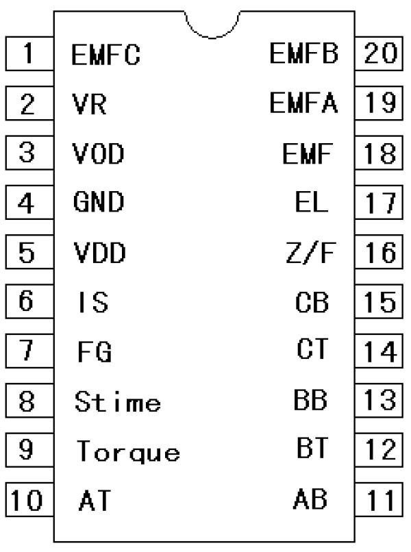 SPWM 3 Phase Sensorless Speed Control Brushless Bldc Motor Driver IC