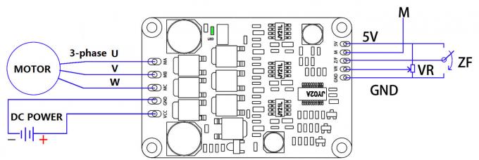 Rectangle Sensorless Bldc Motor Driver Controller 12v Based On JY02A IC