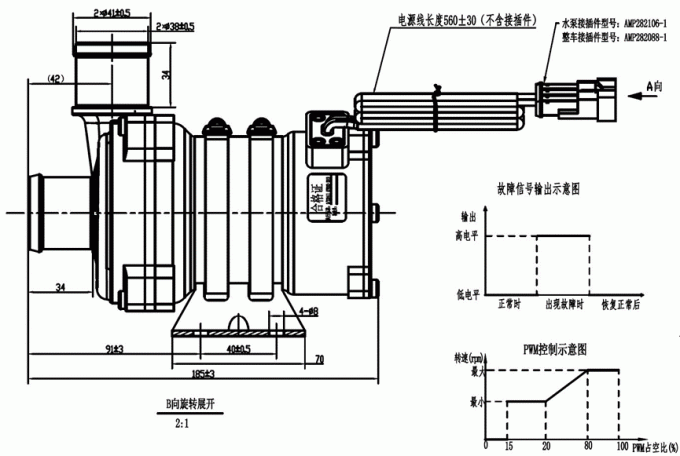 24VDC EWP For Electrical Vehicle and Hybrid Vehicle and EV Bus' battery ...